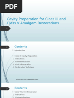 Class V Cavity Preparation Overview | PDF | Tooth Enamel | Dentistry ...