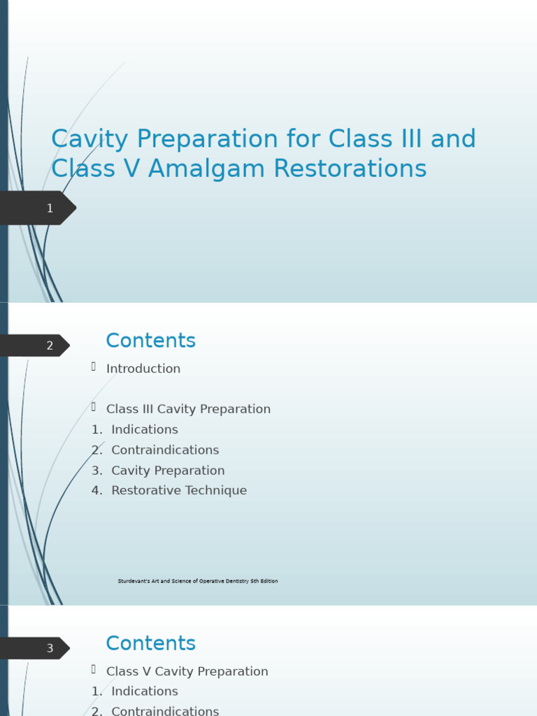 Class III and Class V | PDF | Dental Anatomy | Tooth