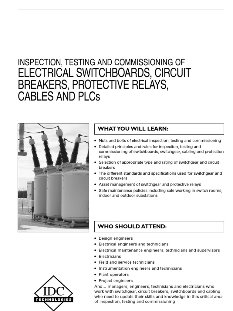 Switchboard Inspection & Testing Workshop | PDF | Relay | Fuse (Electrical)