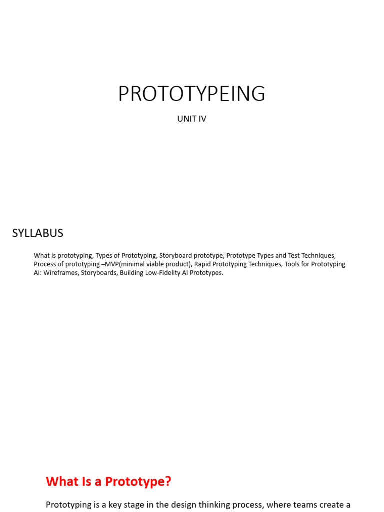 PROTOTYPEING chp 4 | PDF | Prototype | Software Prototyping