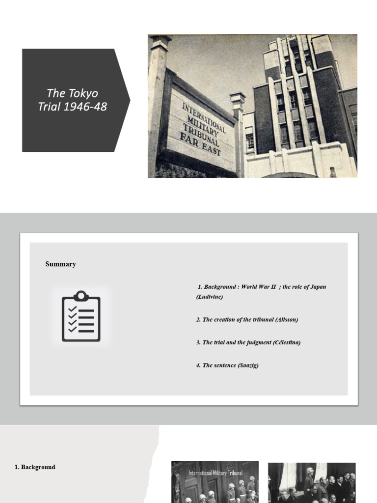 Diaporama Tokyo Trial | PDF | Nuremberg Trials | Criminal Law