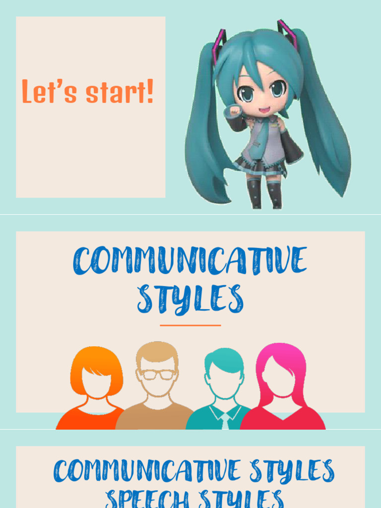 1.2.3 Lesson Proper - Communicative Styles (v2) | PDF | Communication | Human Communication