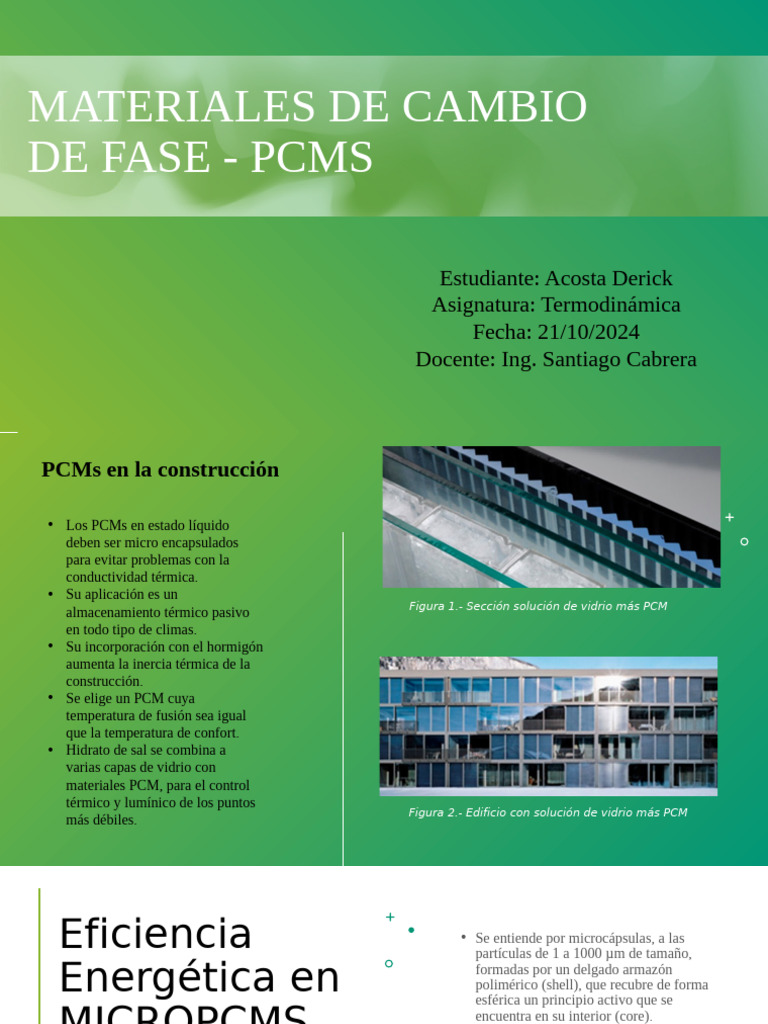 Materiales de Cambio de Fase - Pcms | PDF | Ciencias fisicas | Materiales