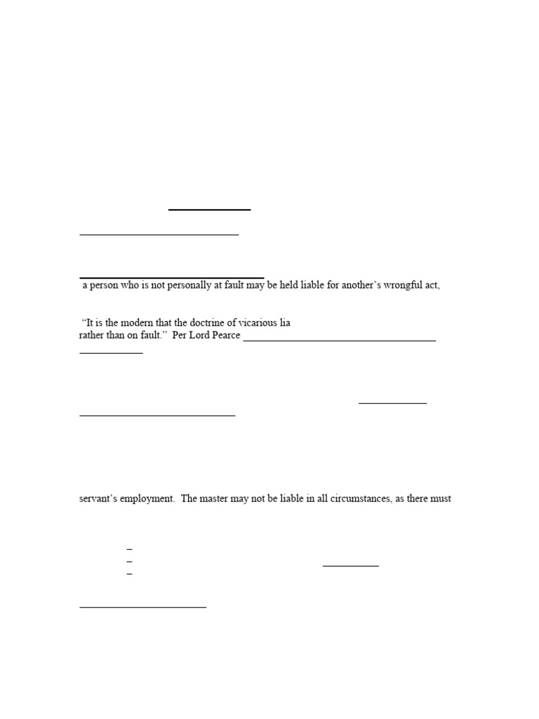 Vicarious - Liability-Lecture Notes-2021 | PDF | Legal Liability ...