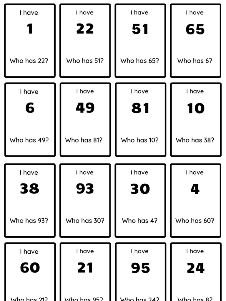 chain speaking numbers 1-100 | PDF