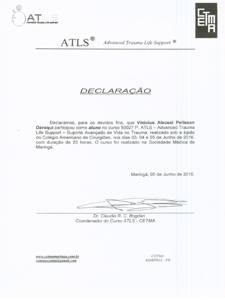Atls 2016 | PDF