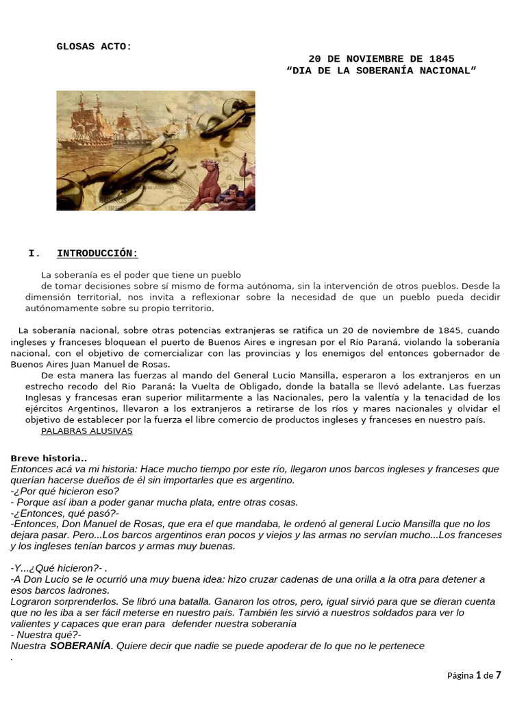 Glosas acto de soberania | PDF Glosas acto de soberania | PDF