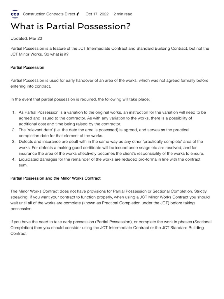 What is Partial Possession_ | PDF