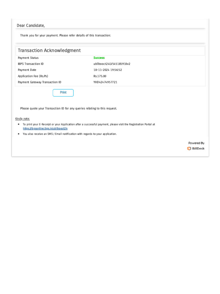 Union Bank Payment | PDF