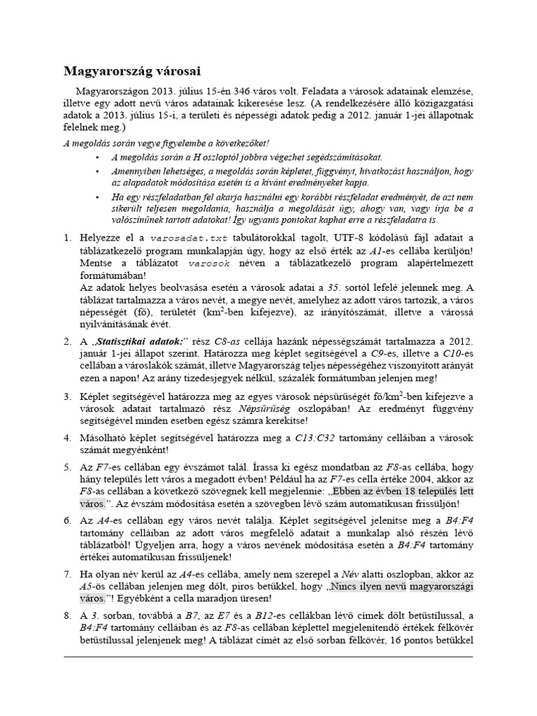 Magyarország Városai | PDF