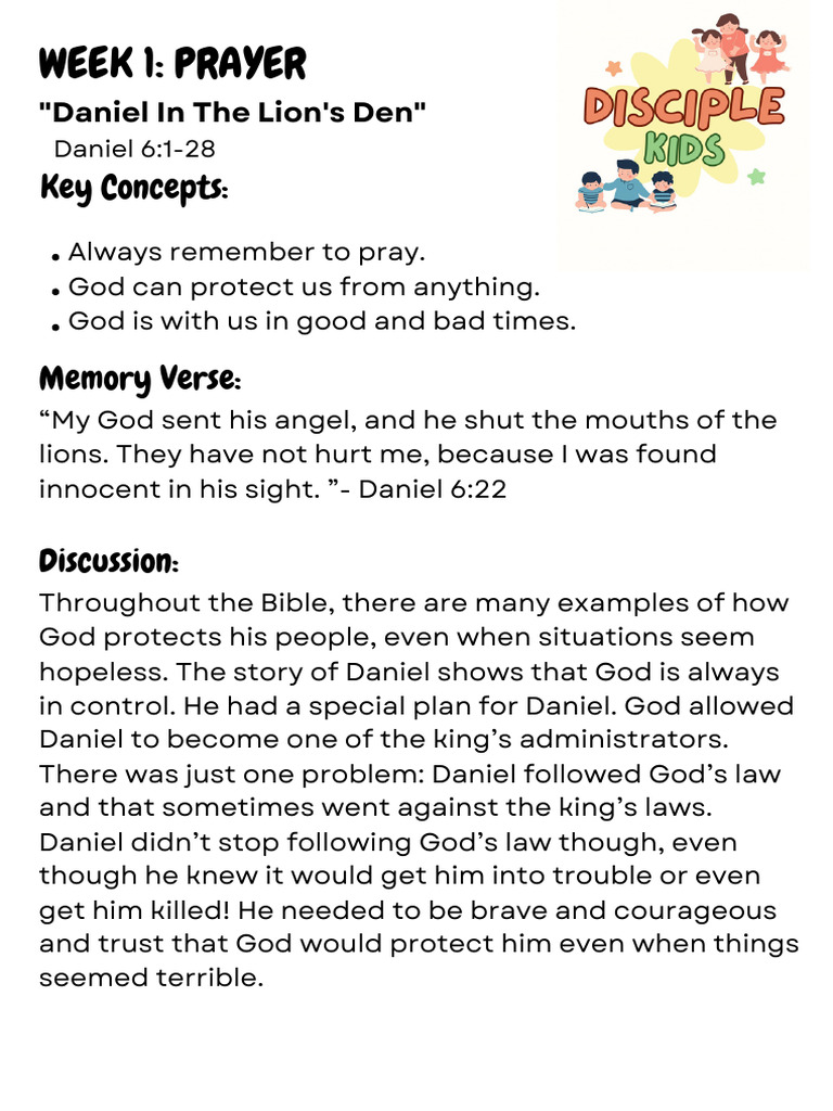 Week 1 Prayer-Daniel | PDF