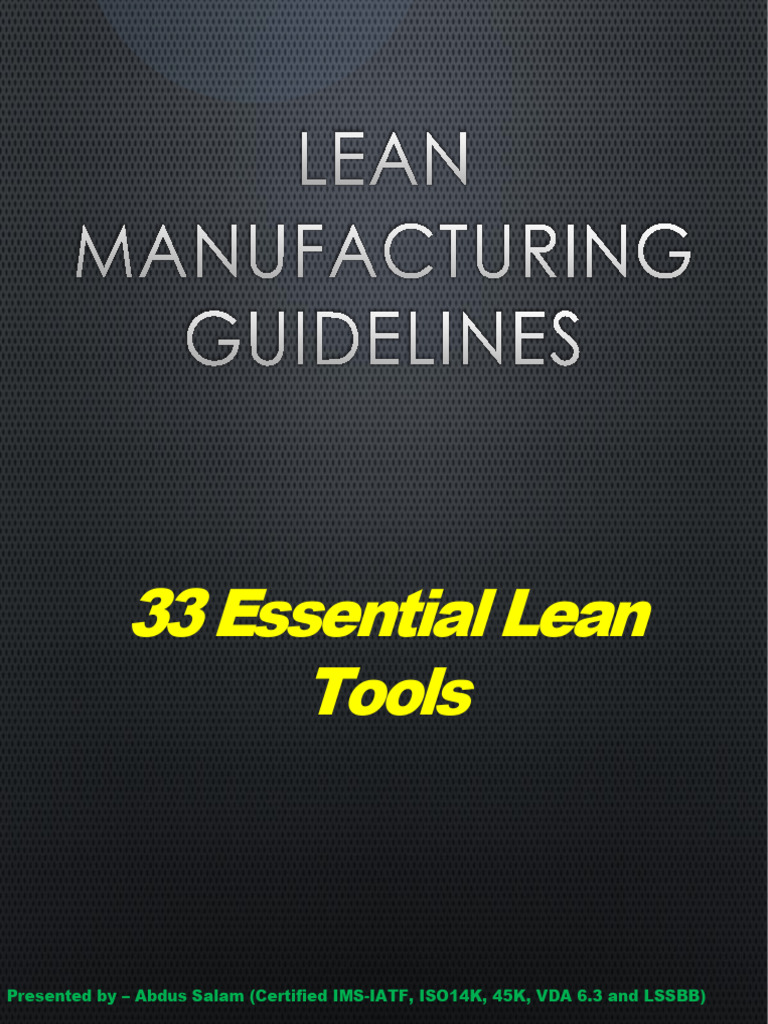 Lean Manufacturing Guidelines 1733832782 | PDF | Lean Manufacturing ...