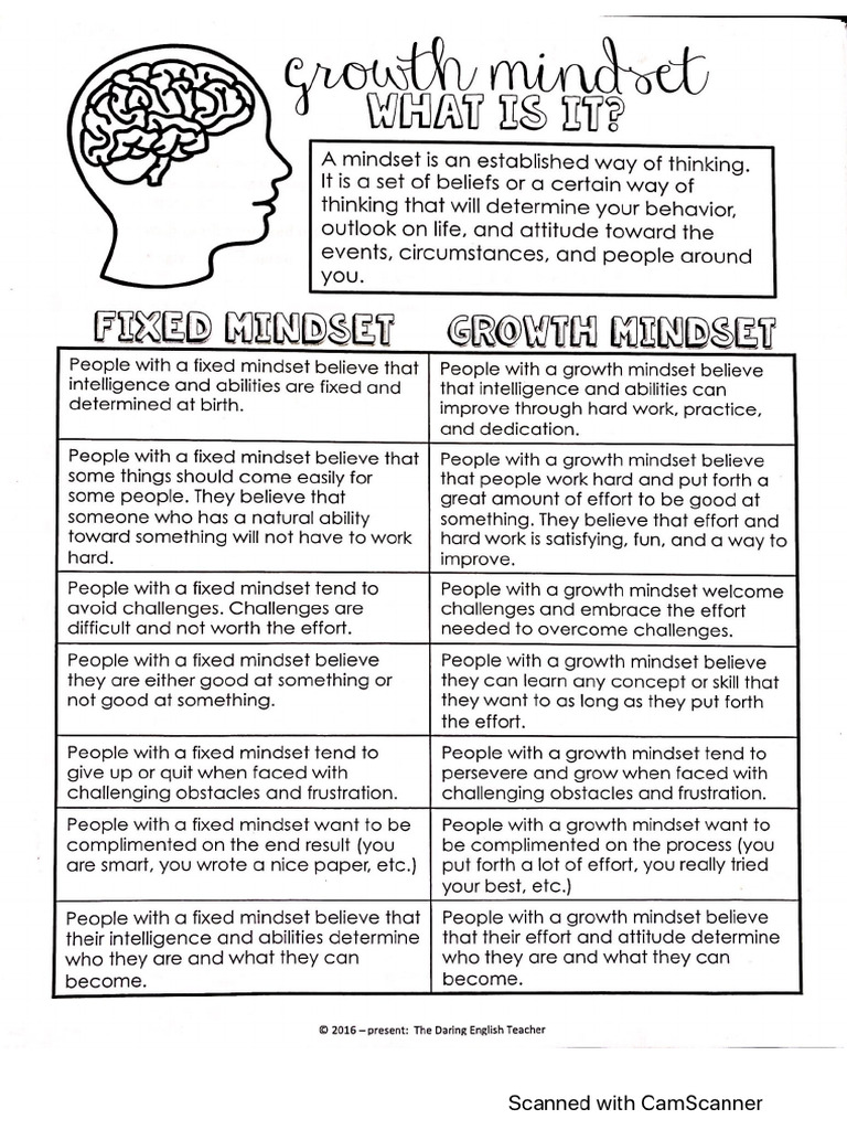 Understanding Growth vs. Fixed Mindset | PDF | Mindset | Behavior ...