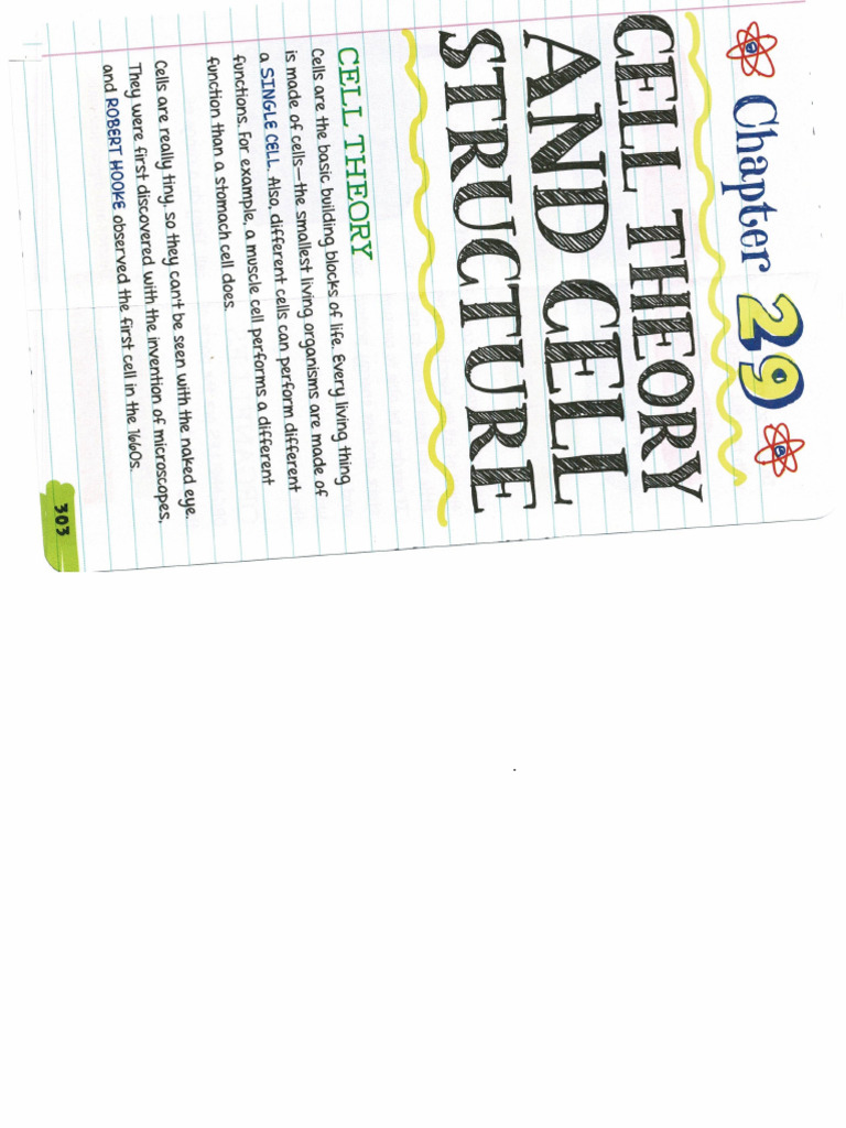 BIO Cell Theory Cell Structure NOTES | PDF