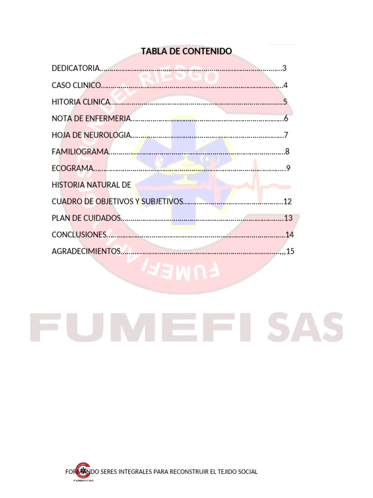 Tabla de Contenido | PDF