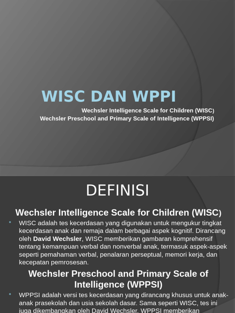2. Tes WISC dan WPPI | PDF