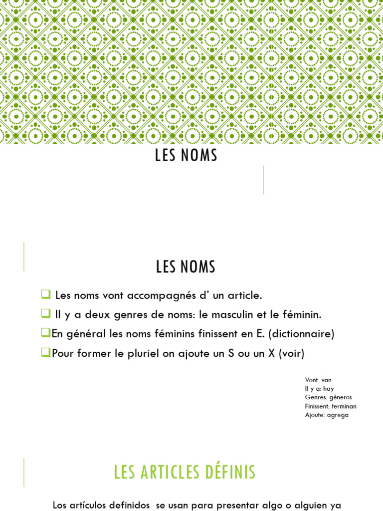 Comprendre les Noms et Articles en Français | PDF | Nombre grammatical ...