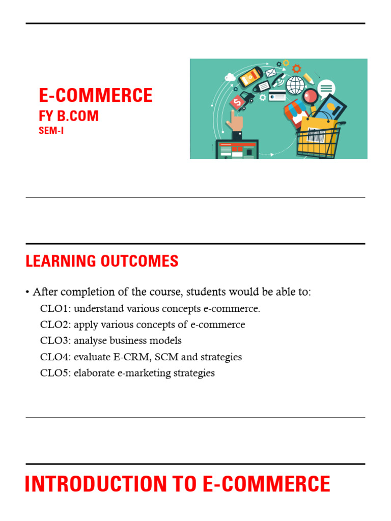 E-Commerce - Sessions 1-7 | PDF | E Commerce | Mobile App