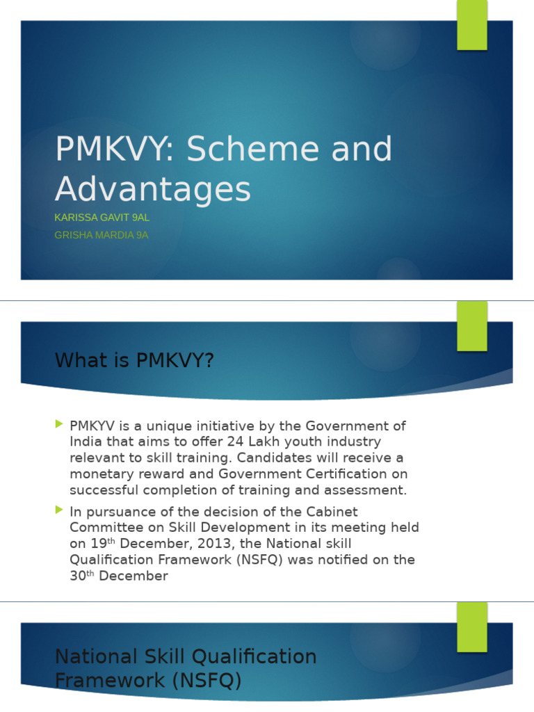 PMKVY Schemes and Advantages - Economics Project | PDF