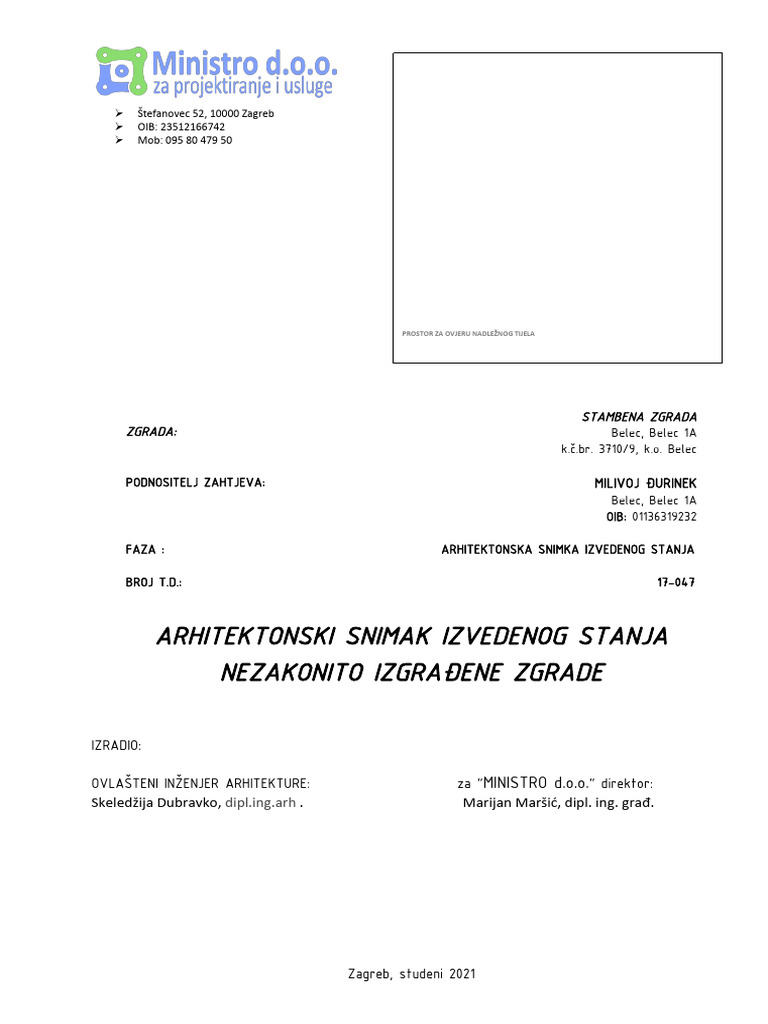 Đurinek Potpis Naslovnice Ministro | PDF