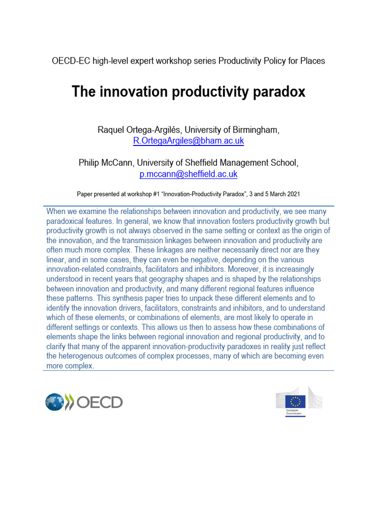 W1 S1 Raquel Ortega Argiles Philip McCann | PDF | Innovation ...