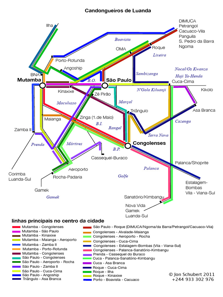 ANGOLA. LUANDA bus. Candongueiro-Mapa-routename[1] | PDF