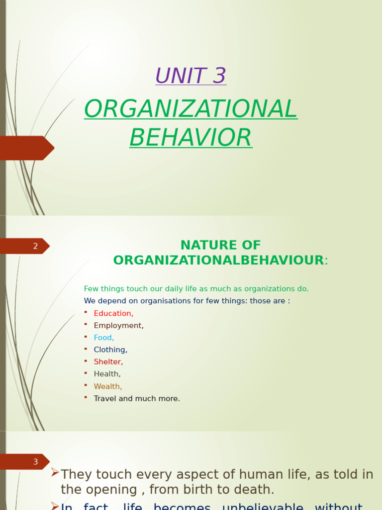 Organanizational behaviour and topics | PDF | Perception ...