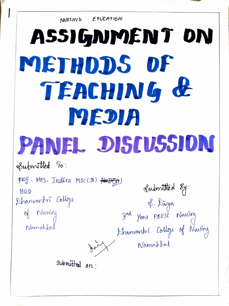 Teaching Methods Panel Discussion Guide | PDF