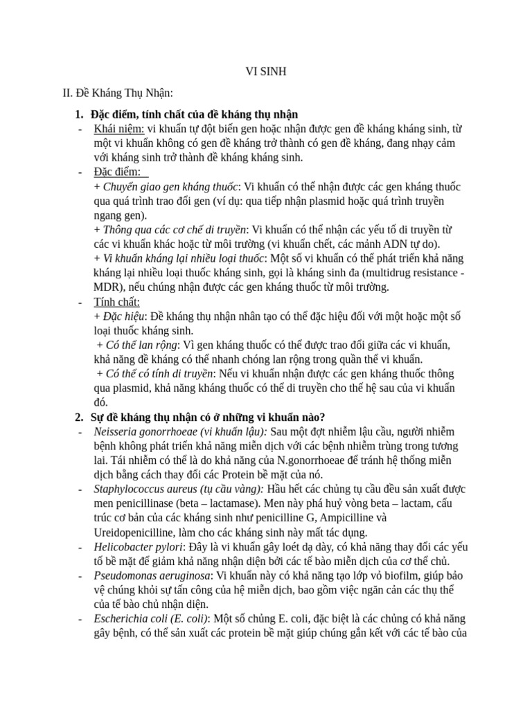 VI Sinh | PDF