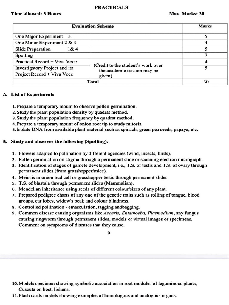 Biology Practical 2024 | PDF | Pollination | Plants