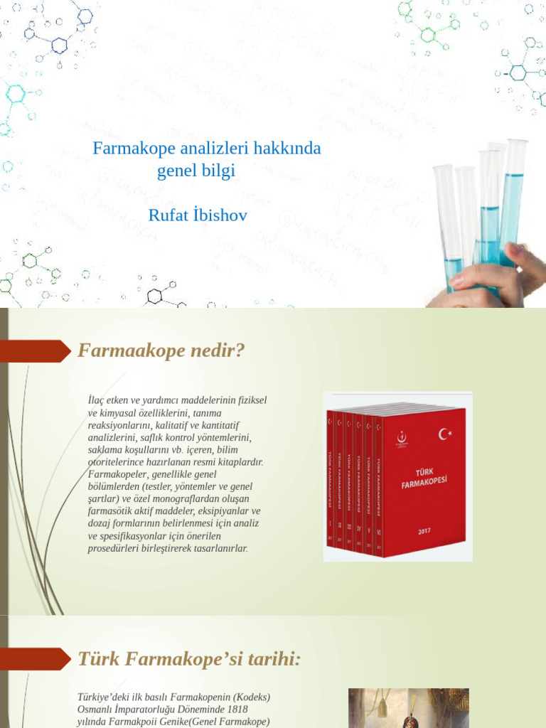 Farmakope Analizleri Hakkında | PDF