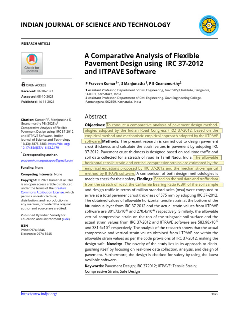 IJST-2023-2479 | PDF | Road Surface | Young's Modulus