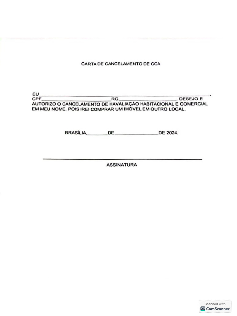 Carta de Cancelamento | PDF