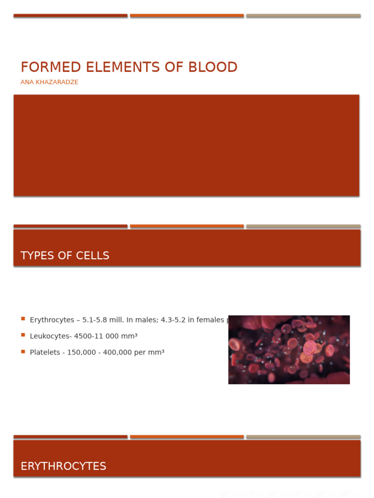 Formed Elements of Blood Os | PDF