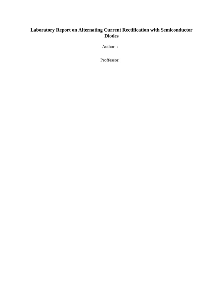 AC Rectification with Diodes Analysis | PDF | Rectifier | Capacitor