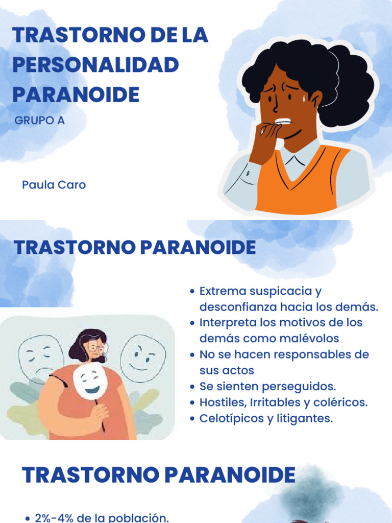 Trastorno de La Personalidad Paranoide: Grupo A | PDF | Sicología ...