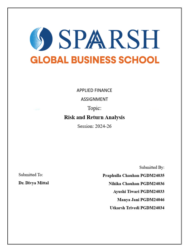 Finance Assignment Banks | PDF | Beta (Finance) | Volatility (Finance)