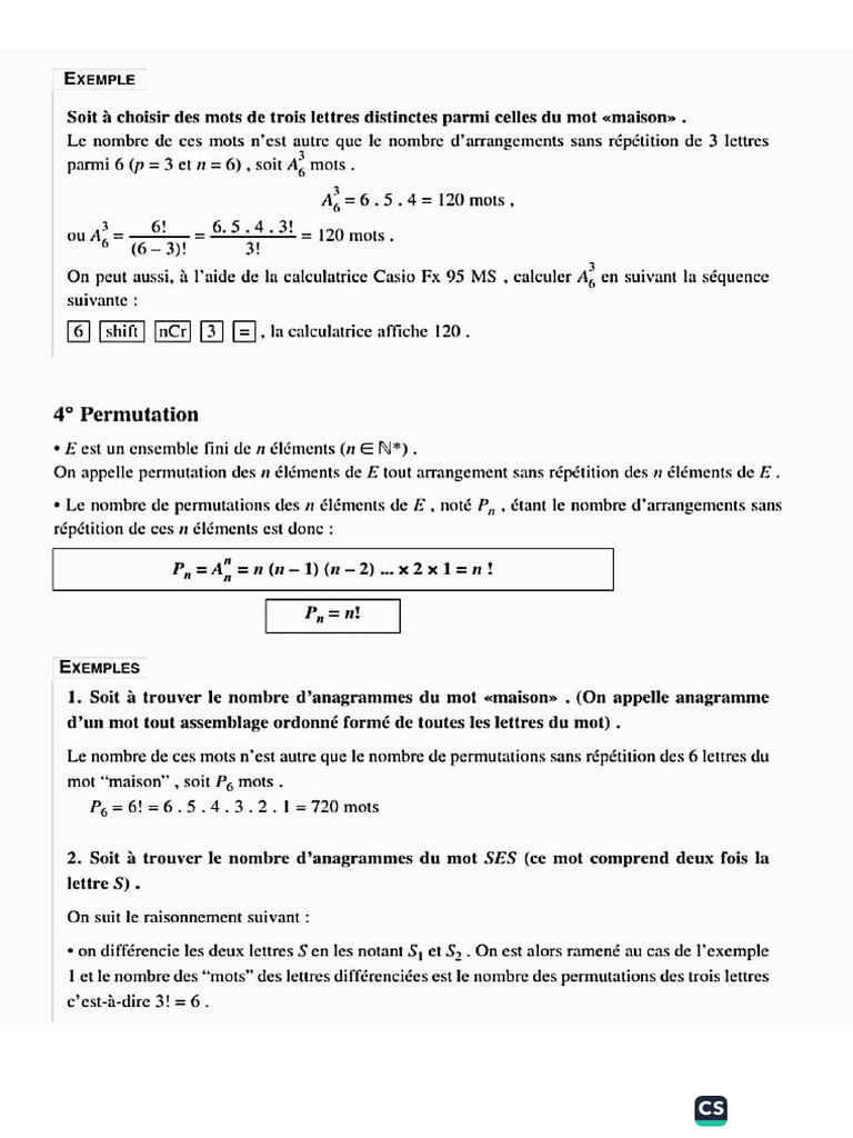 Dénombrement | PDF