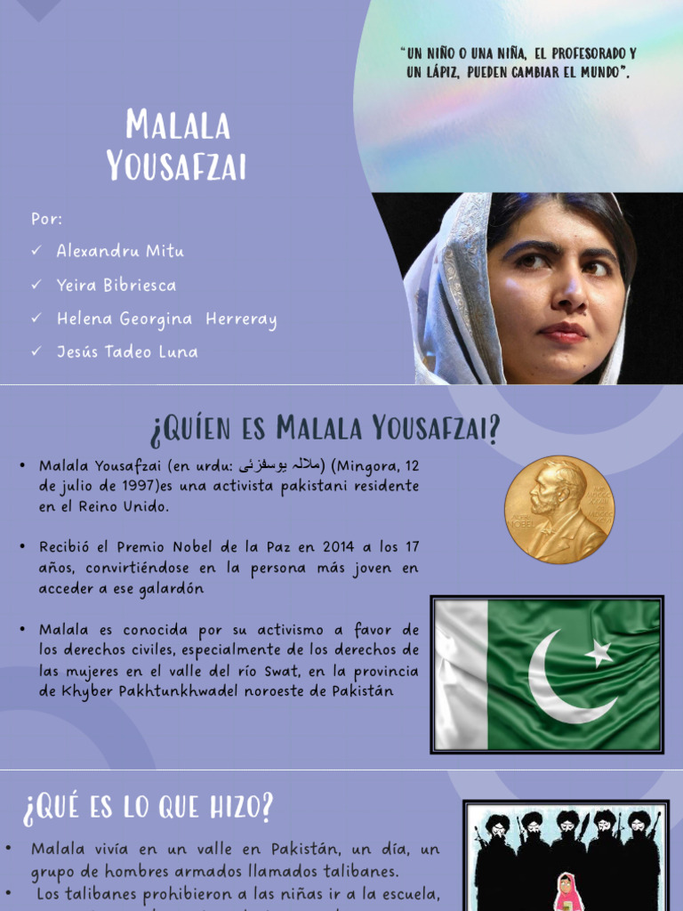 Malala Yousafzai: Activismo por la Educación | PDF | Malala Yousafzai