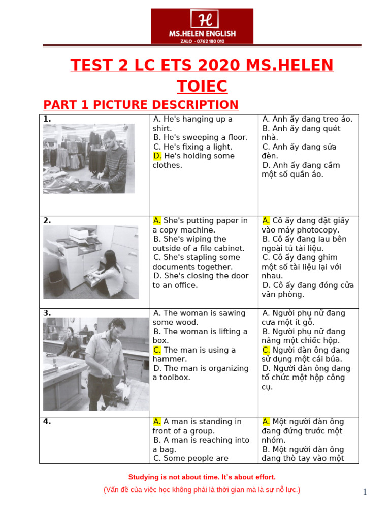 Test 2 Lc Ets 2020 Ms.helen Toiec | PDF