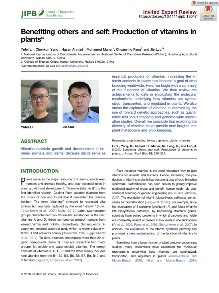 Vitamins | PDF | Cofactor (Biochemistry) | Metabolism