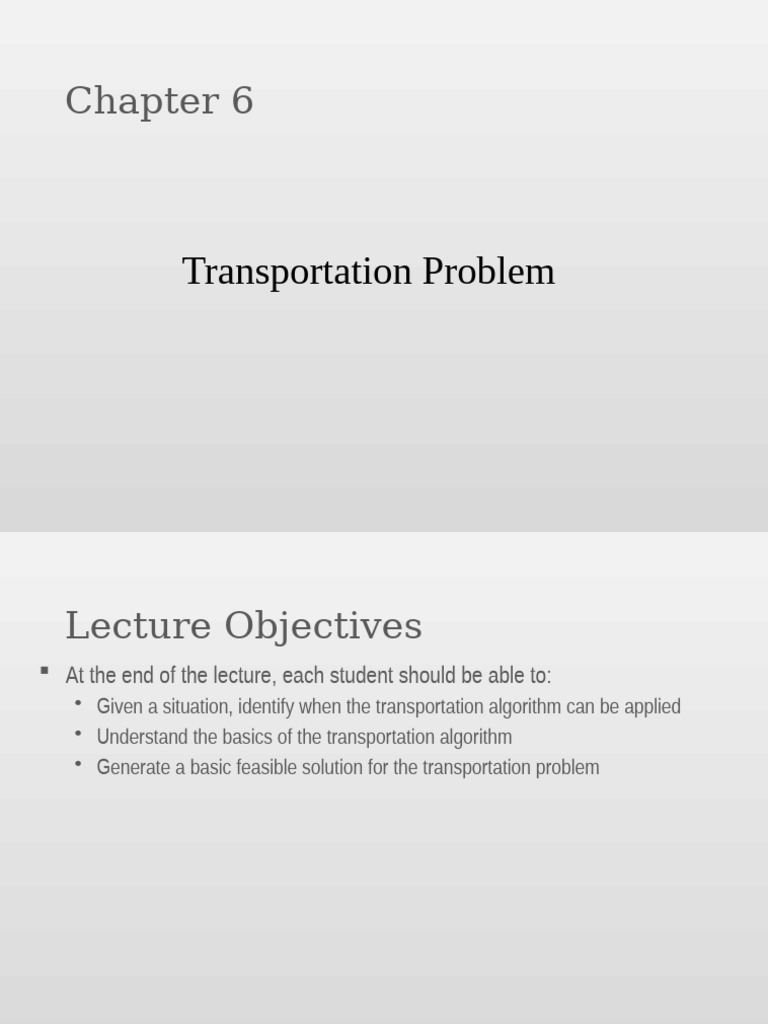 Transportation Problem Overview and Solutions | PDF | Mathematical ...