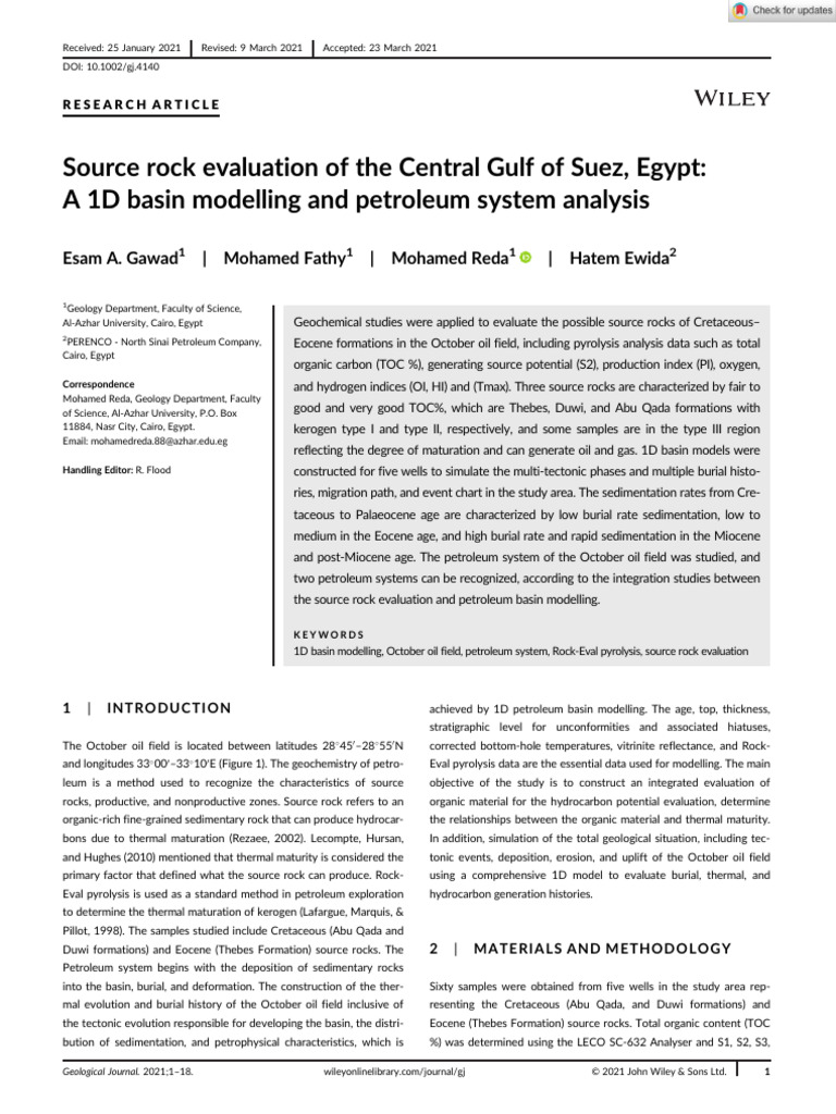 Source Rock Evaluation of The Central Gu | PDF | Total Organic Carbon | Petroleum