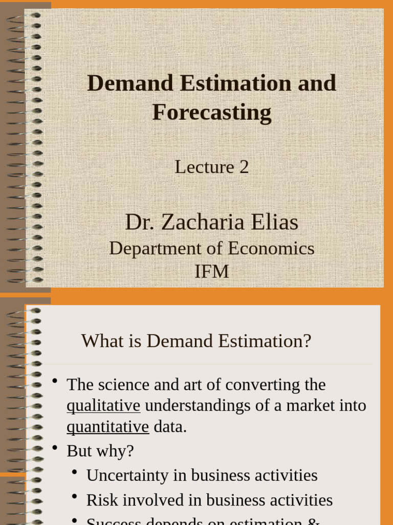 2 Demand Estimation and Forecasting | PDF | Regression Analysis | Forecasting