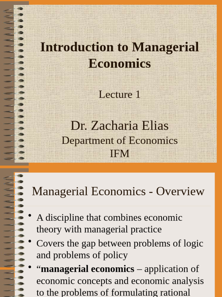 1 Intro to Managerial Economics | PDF | Demand | Economics 1 Intro to Managerial Economics | PDF | Demand | Economics