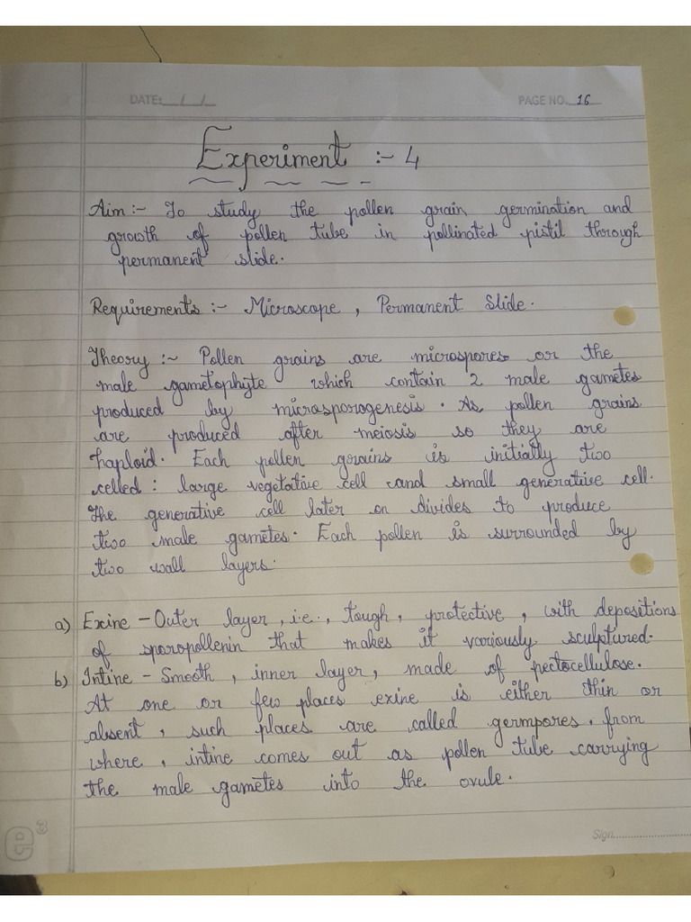 Biology Experiment No. 4 | PDF