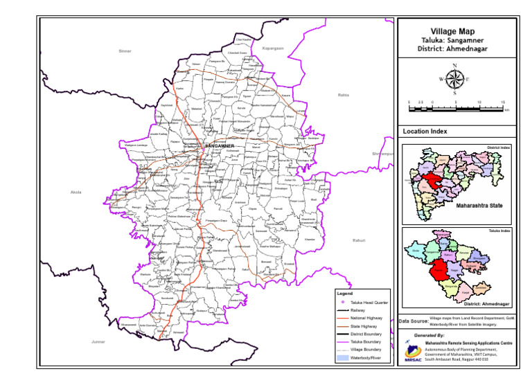 Sangamner Taluka Map Overview | PDF | Remote Sensing