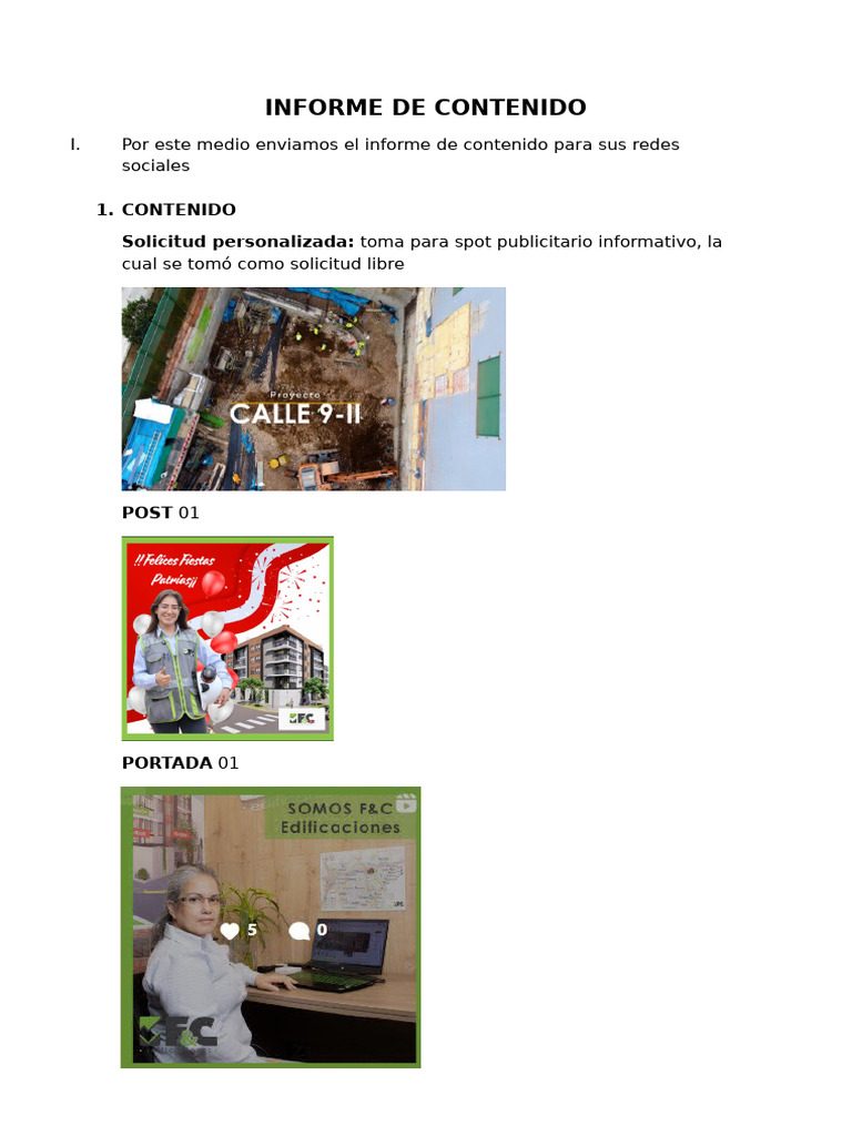 INFORME DE CONTENIDO | PDF | Informática