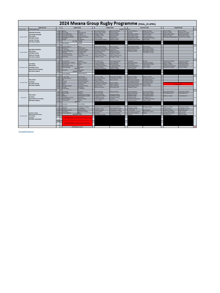 Mwana Rugby Festival_FinalFixture_23 April 2024 | PDF