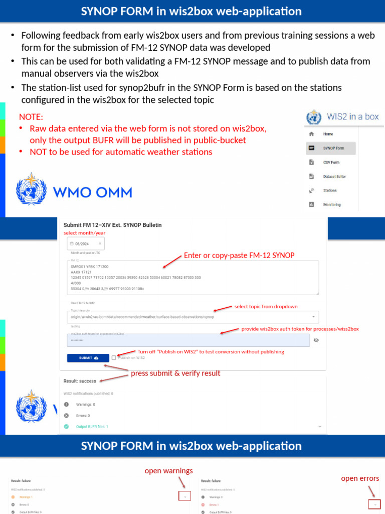 Wis2box Synop To Bufr Webapp Form | PDF